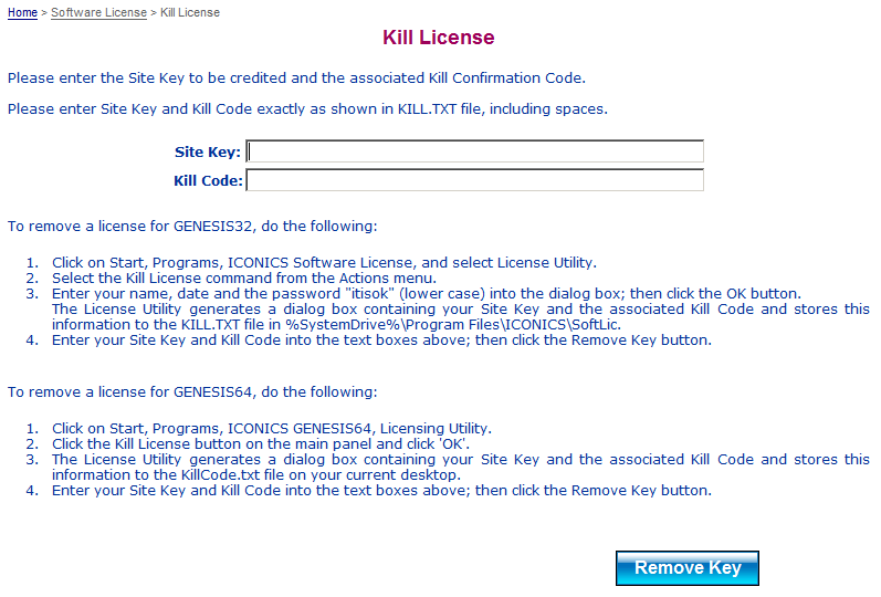 Using the ICONICS Web Licensing Utility to Upgrade a License
