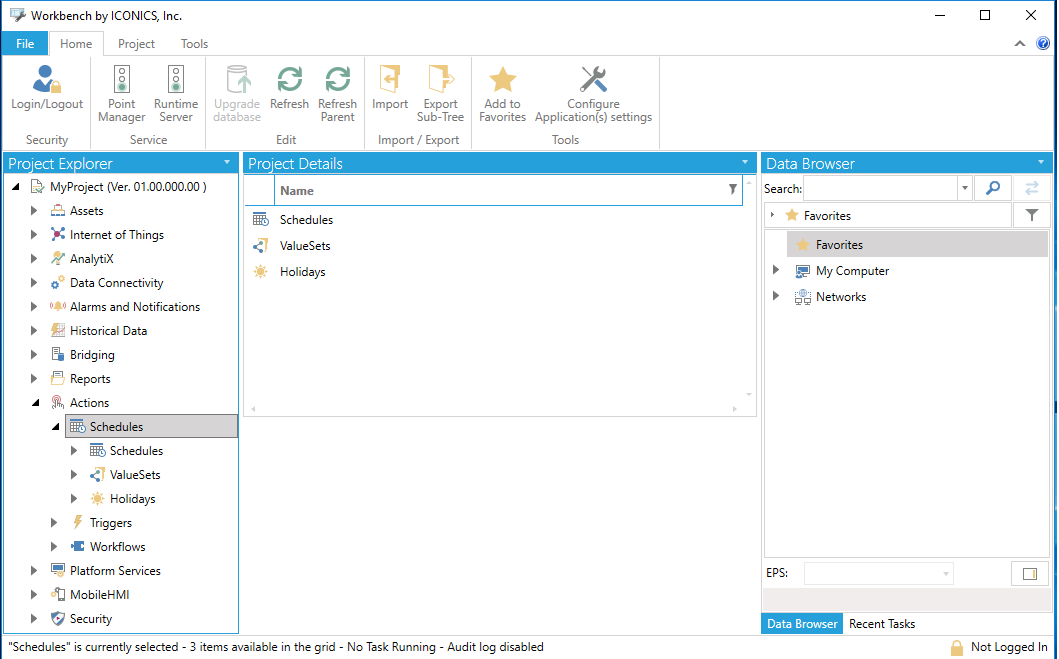 Starting ScheduleWorX64 Configurator in Workbench