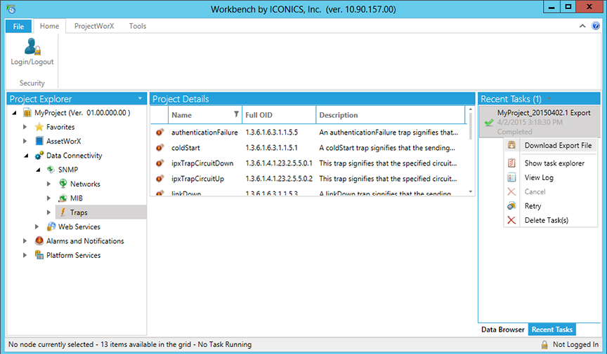 Exporting Configuration Data From Snmp Connector 2781