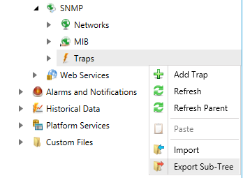 Exporting Configuration Data from SNMP Connector