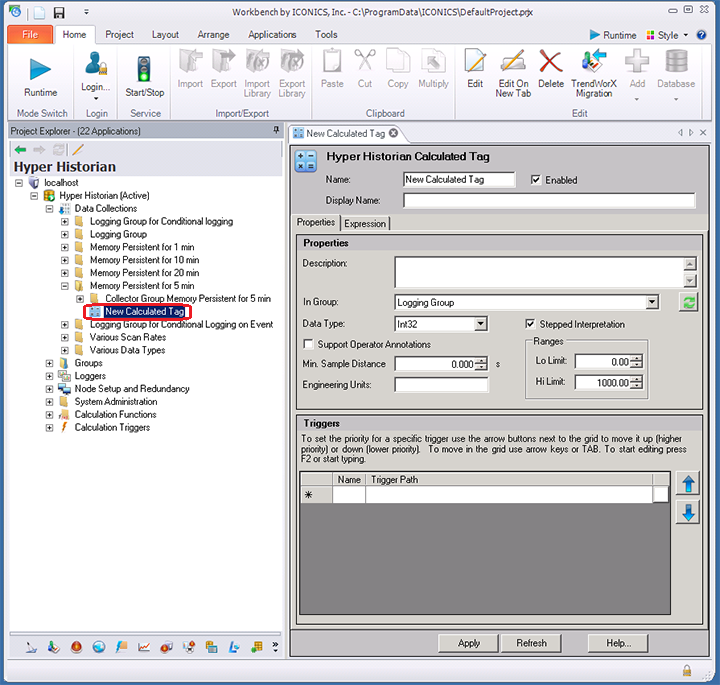 Configuring a Calculated Tag