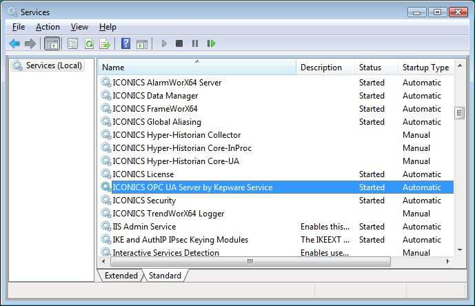 Running OPC UA Servers as NT Services