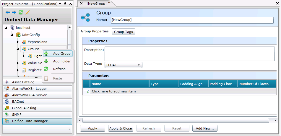Working in the Unified Data Manager