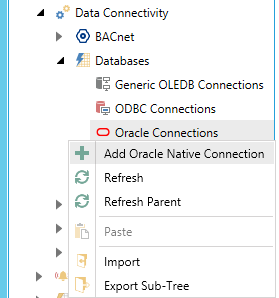 Oracle Database Connection in GridWorX