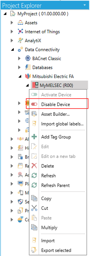 Activate and Disable
