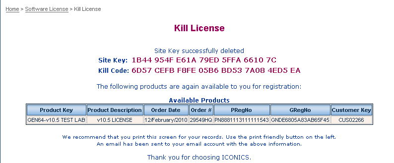 Using the ICONICS Web Licensing Utility for Software Key License