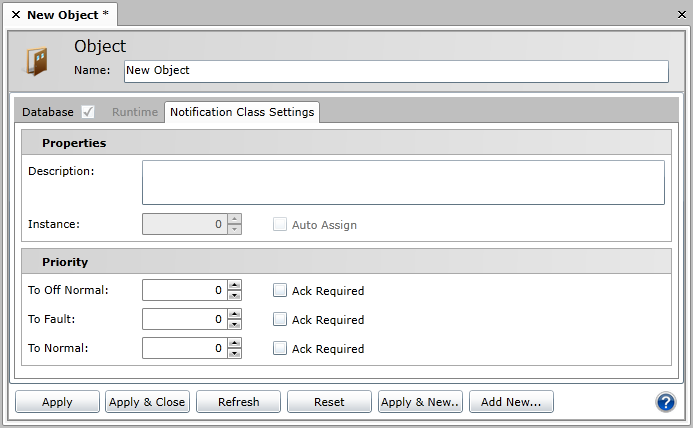 Modifying a Notification Class Object